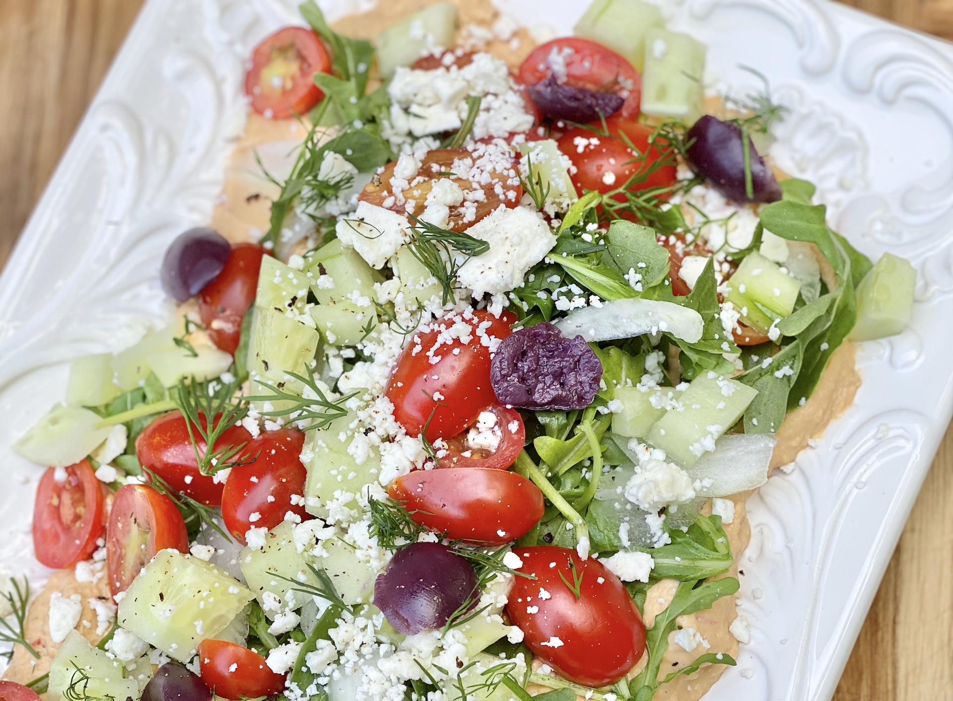 Hummus Salad - Cook Like A Karpathian